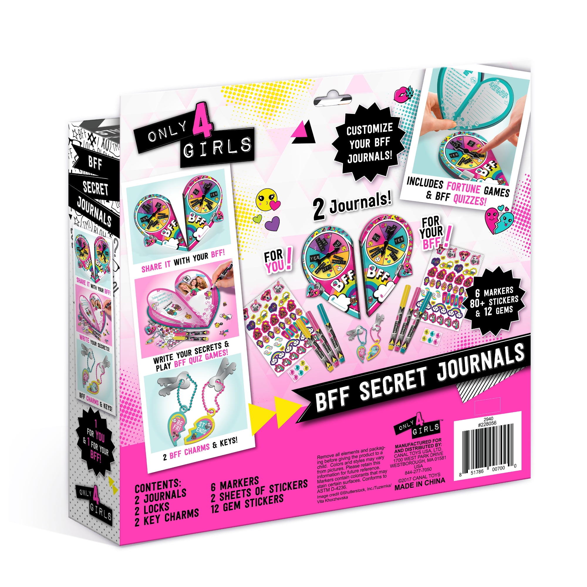 Only 4 Girls - BFF Secret Journals, Colors and Styles Will Vary ...