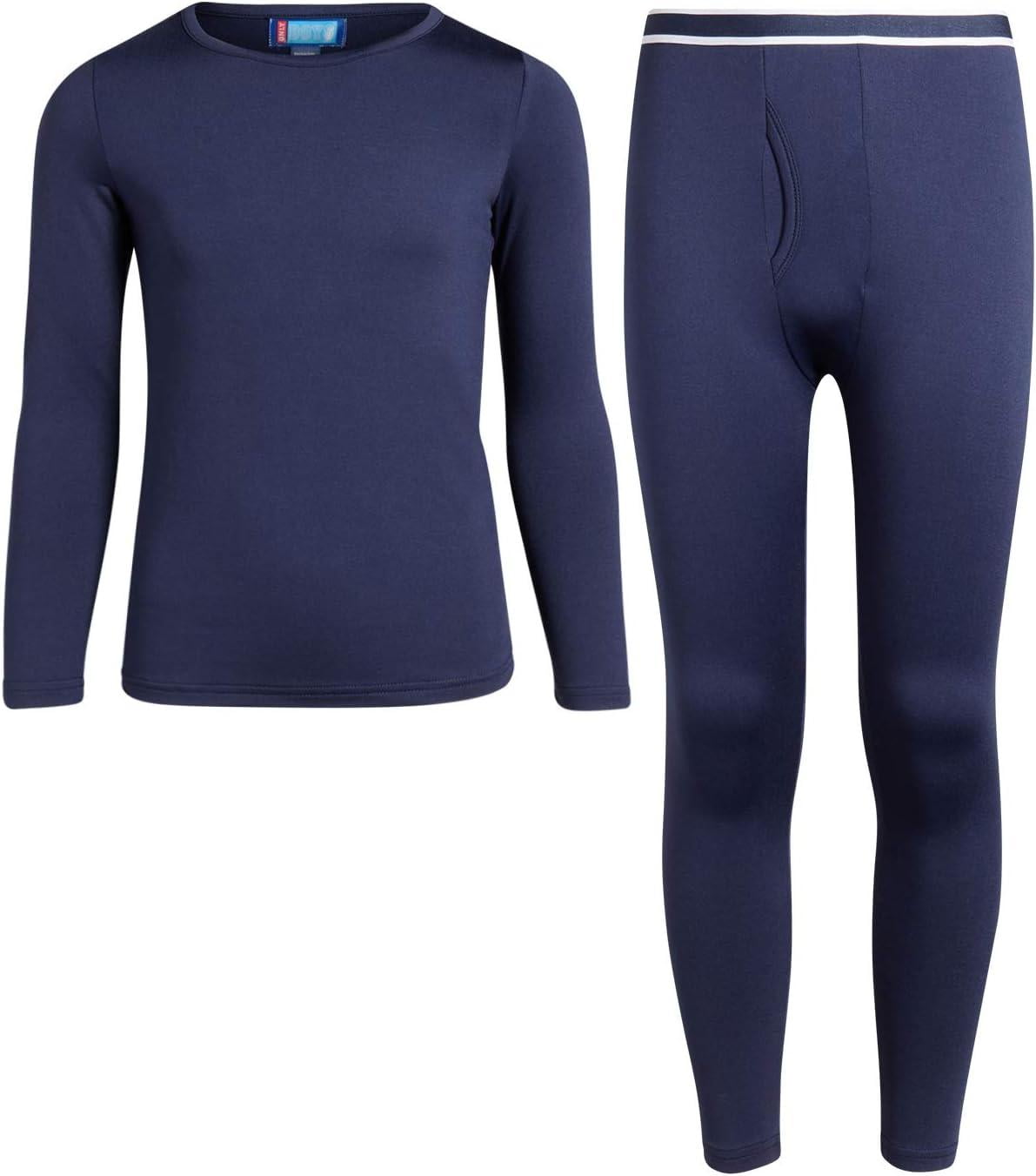 Only Boys Thermal Underwear Set – 2 Piece Brushed Fleece Top and Long ...