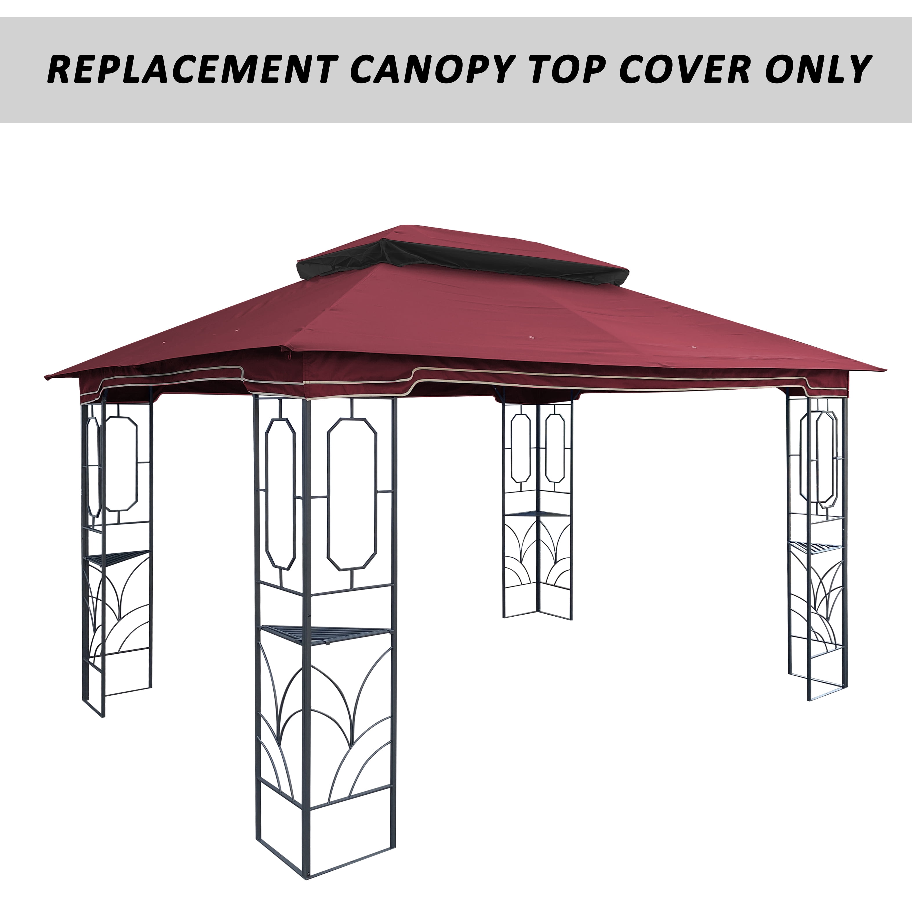 Only Choice 13 x 10 Ft. Replacement Gazebo Canopy Top Double Tier ...
