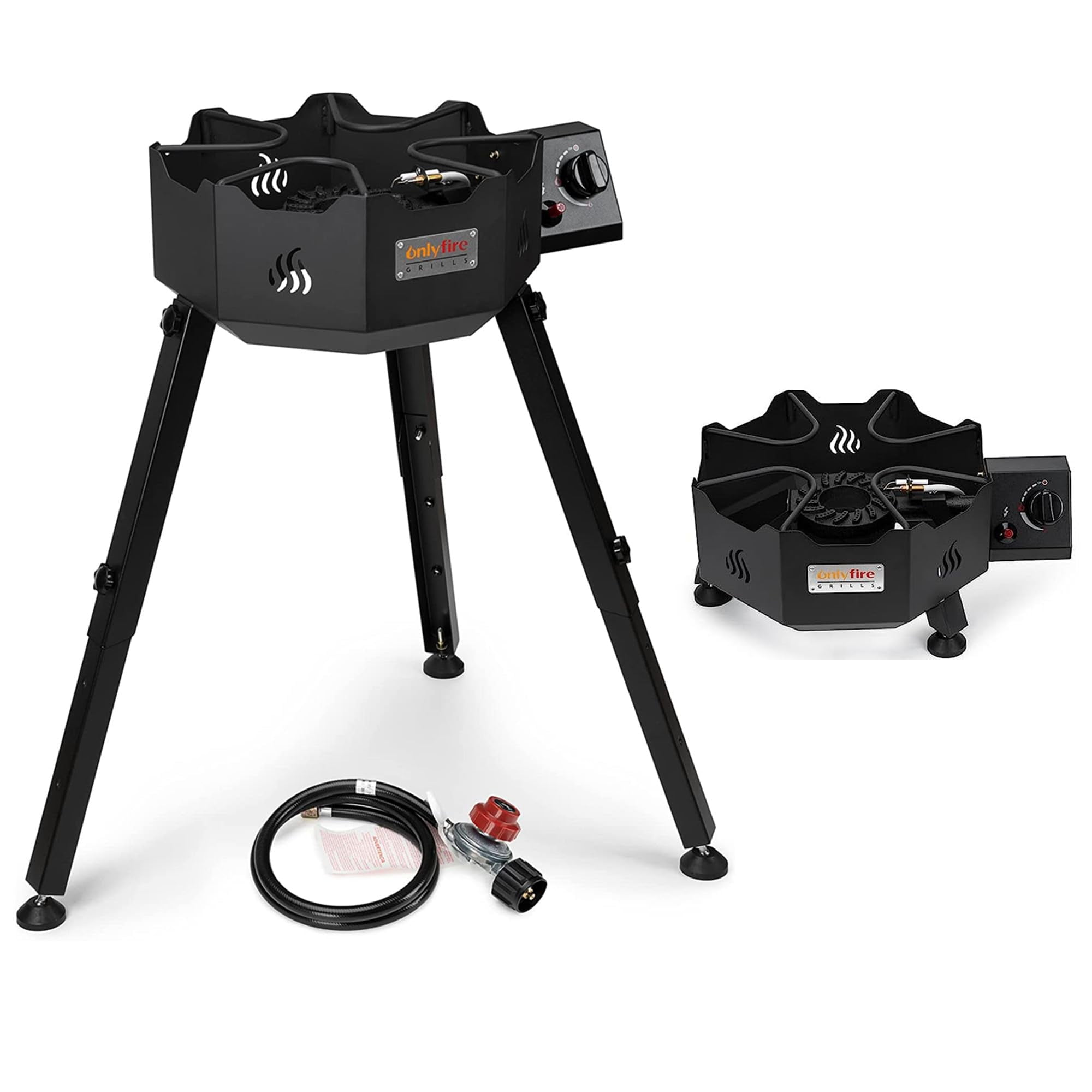 Only Fire Propane Burner Cooker Outdoor with Adjustable Removable Legs ...