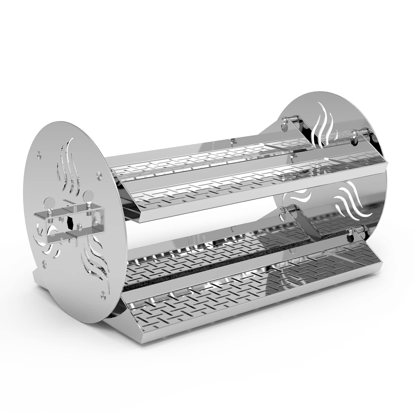 Only Fire Universal Rotating Grill Rotisserie Trays Stainless Steel, 18 ...