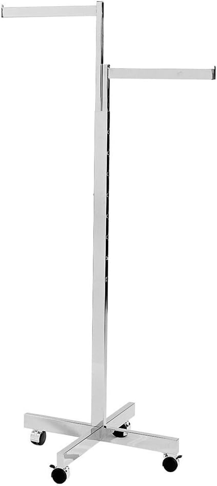 Only Garment Racks 02-024CH Rack Commercial 2-Way Heavy Duty Straight ...