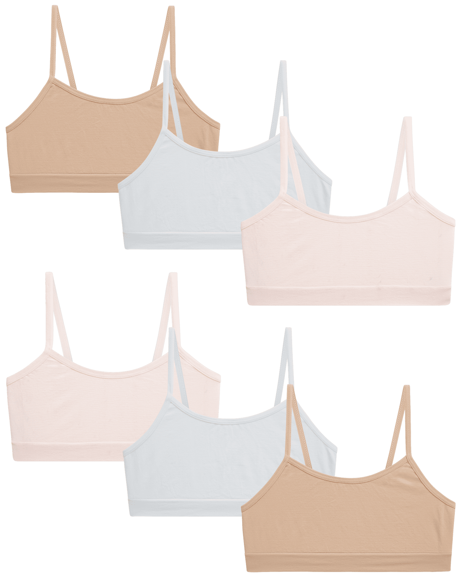 Only Girls' Kids Set - 6 Pack Seamless Training Bralette for Children ...