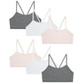 Only Girls Seamless Training Bra Set, 6 Pack Crop Cami Bralette for ...