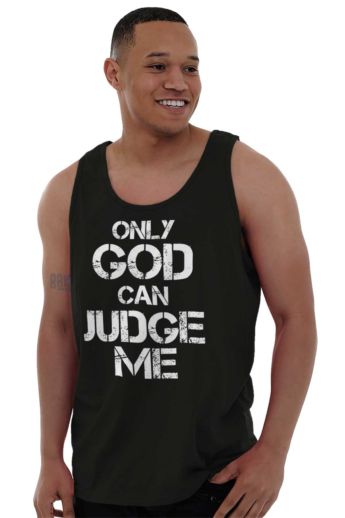 Only God Can Judge Me Christian Plus Size Graphic Tank Top Brisco ...