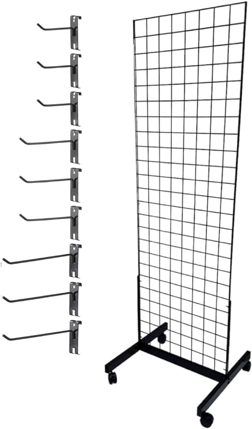 Only Hangers Black 2' x 6' Heavy Duty Commercial Grade Portable ...