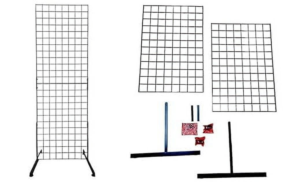 Only Hangers Black 2 x 6 Heavy Duty Gridwall Art Display Panel with T ...