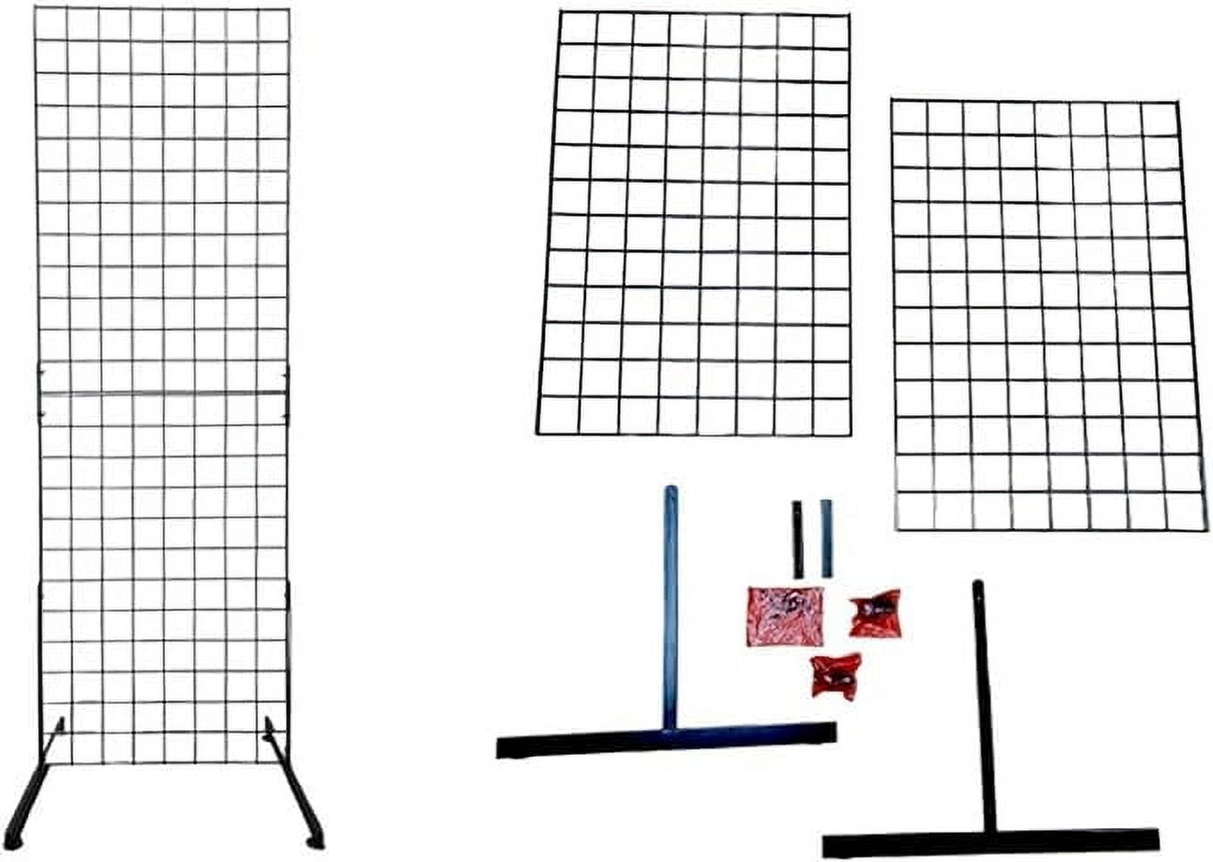 Only Hangers Black Collapsible/Portable 2' x 6' Heavy Duty Gridwall Art ...