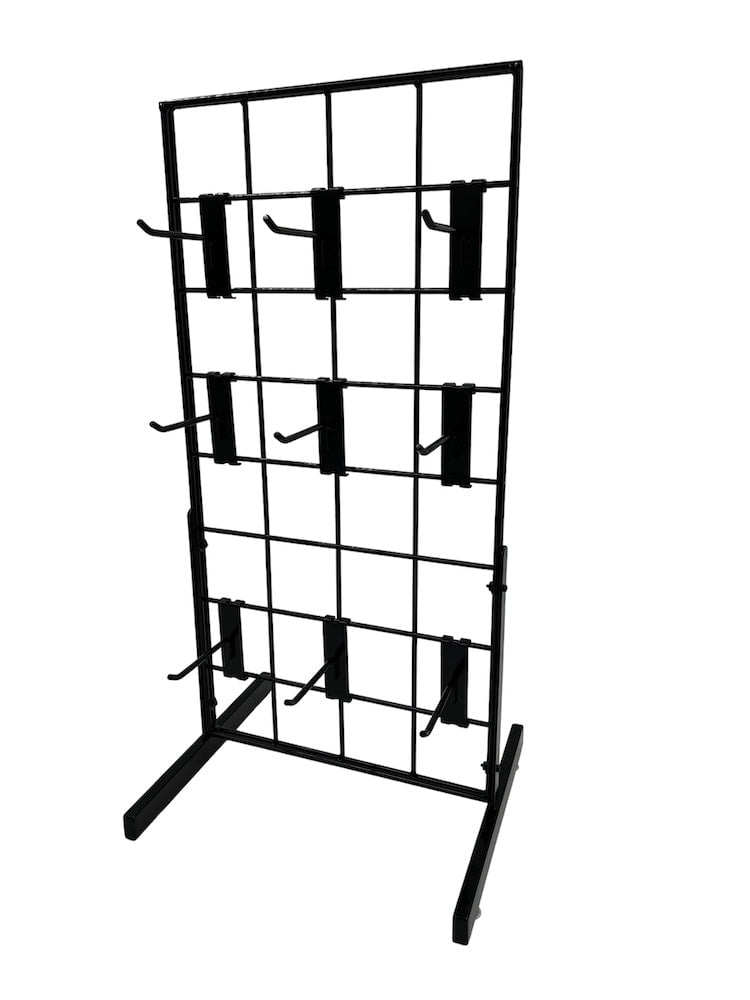 Only Hangers Black Gridwall Countertop Display with Mini T-Legs ...