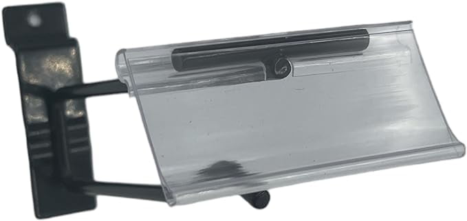 Only Hangers Black Slatwall Scanner Hooks with Clear Price/Label Holder ...