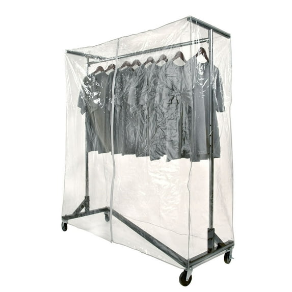 Only Hangers Clear Z Rack Cover with Zipper and Bracket Combo Kit (Rack ...