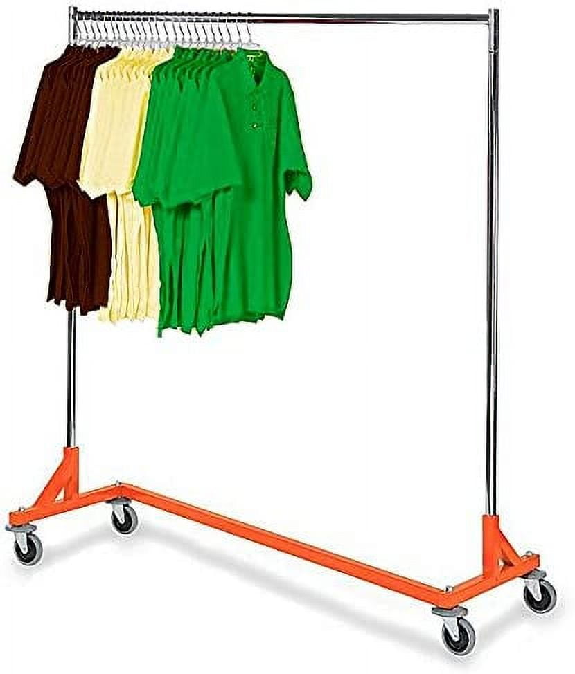 Only Hangers Commercial Grade Rolling Z Rack with Nesting Orange Base ...