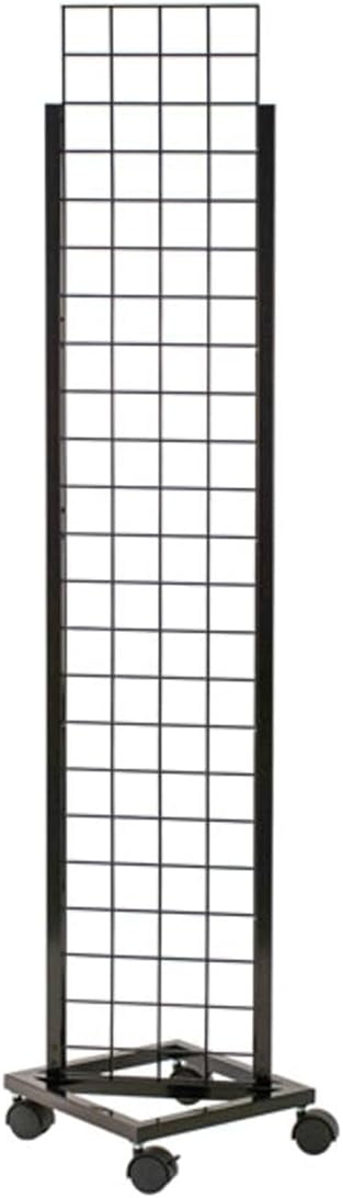 Only Hangers Gridwall Tower Unit with Casters -1'X6'– Black - Walmart.com