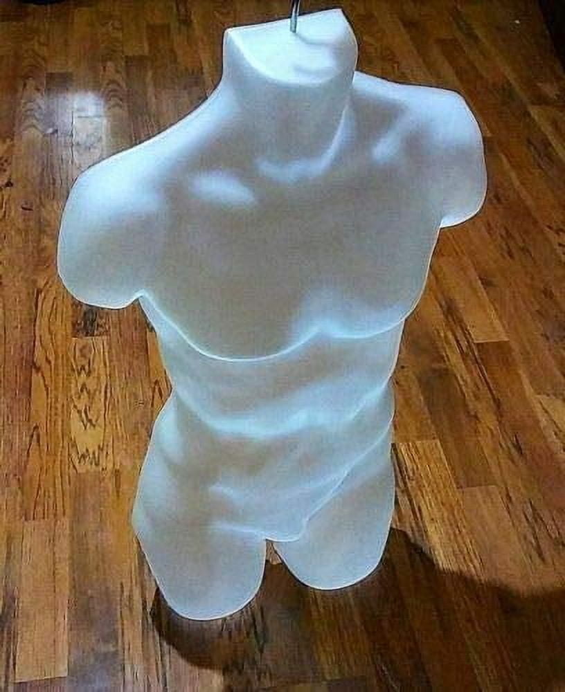 Only Hangers Male Torso Plastic Hanging Mannequin Body Form Clear ...