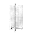 Only Hangers White 4-Way Wire Grid Tower with Base and Casters - 2' x 6 ...