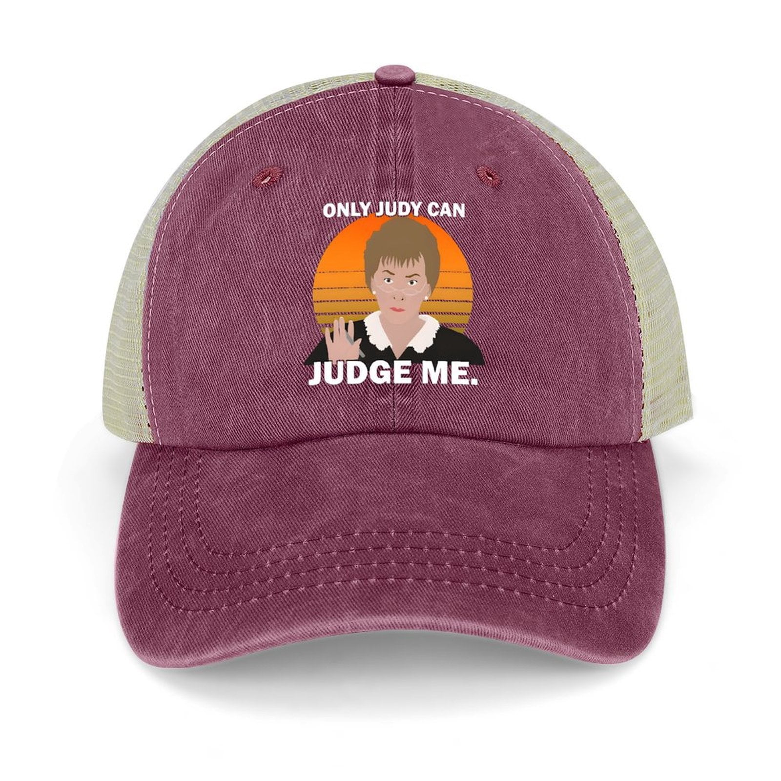Only Judy Can Judge Me Wine Red Hat Adjustable Funny Fashion Unisex ...
