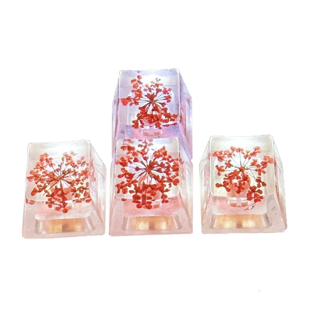 Only Keycap, Leaves Dry Flowers Pattern Translucents Keycap ESCs ...