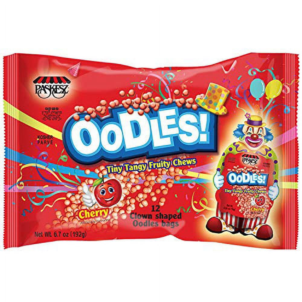 Only Kosher Candy Clown Shaped Oodles Cherry Flavored Tiny Tangy Fruity ...
