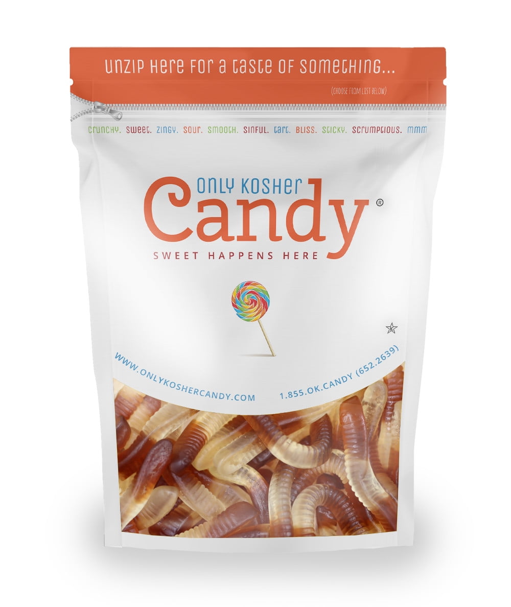 Only Kosher Candy Gummy Cola Worms for Kids and Adults | Kosher ...