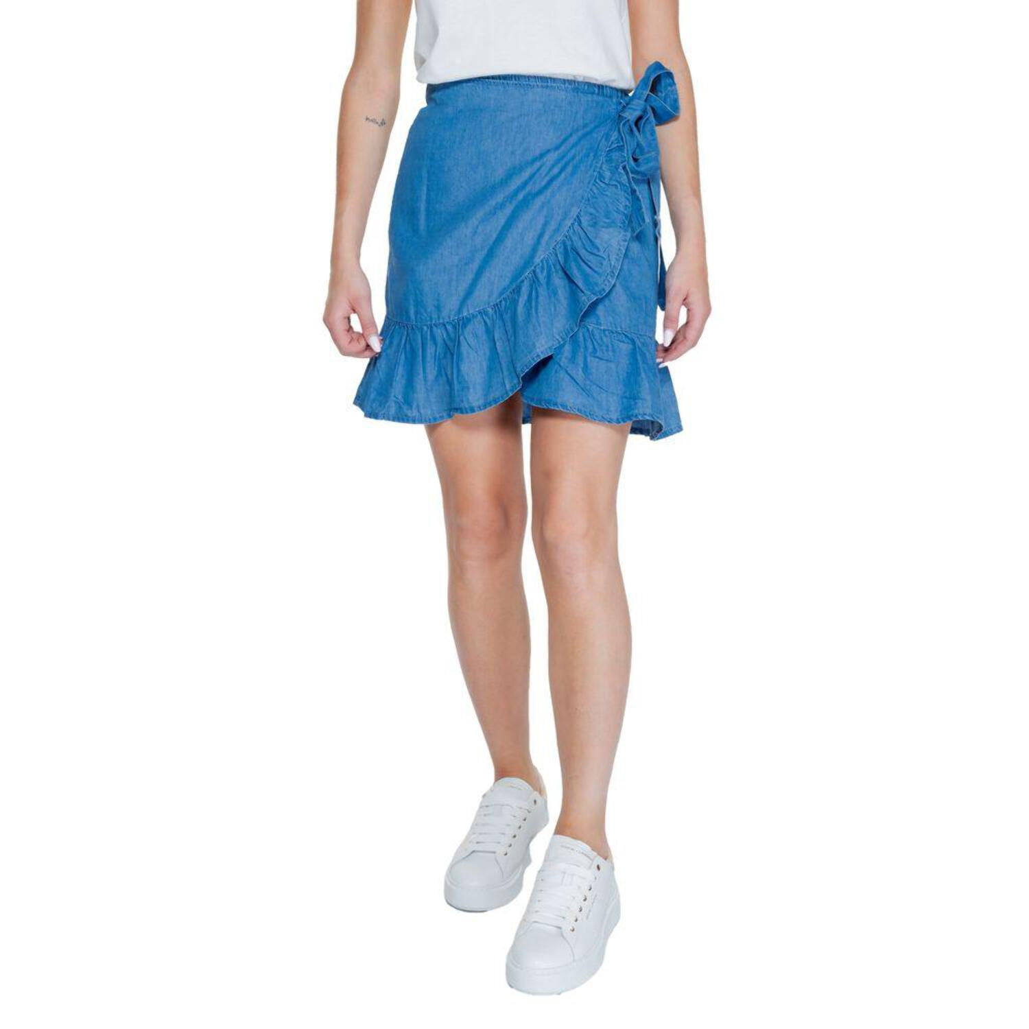 Only Light Blue Cotton Skirt - Walmart.com