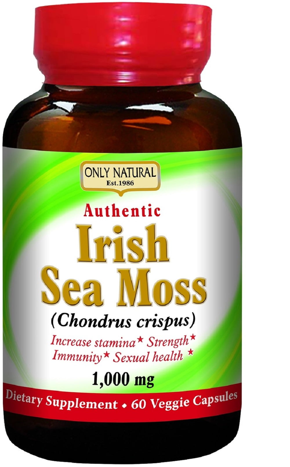 Only Natural's Irish Sea Moss Capsules - Stamina, Immunity, Sexual ...