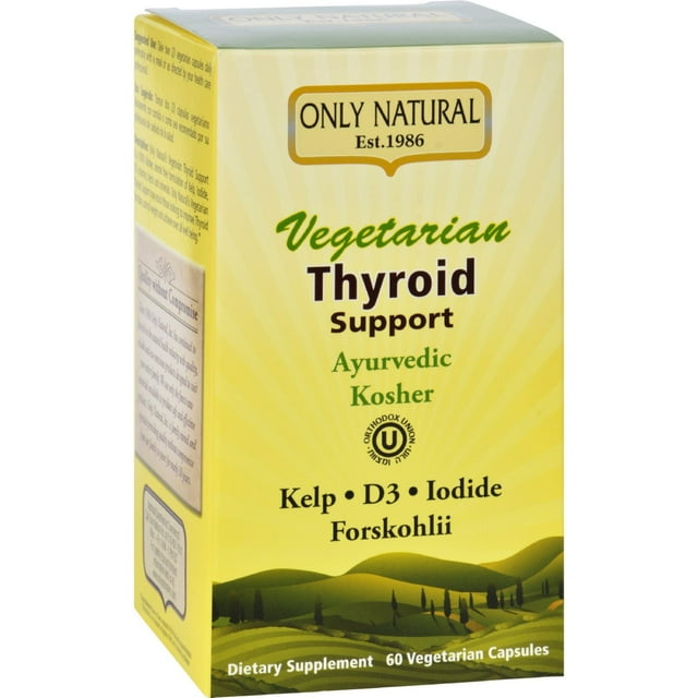 Only Natural Thyroid Support Vegetarian, 60 Ct - Walmart.com