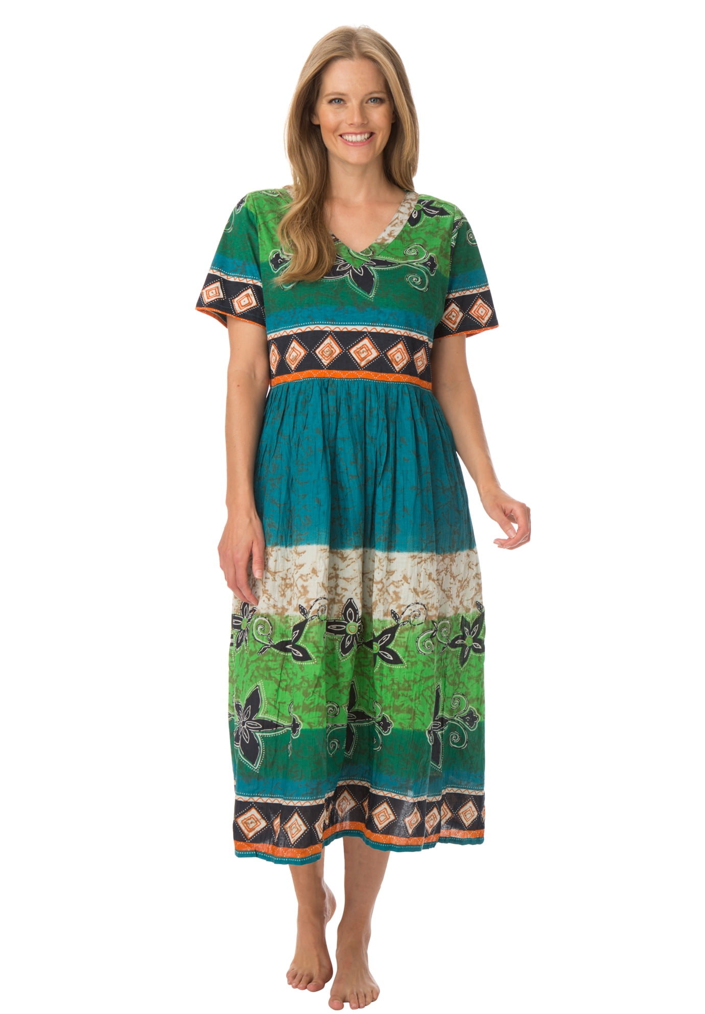 Only Necessities Women's Plus Size Crinkle Cotton Lounger - Walmart.com