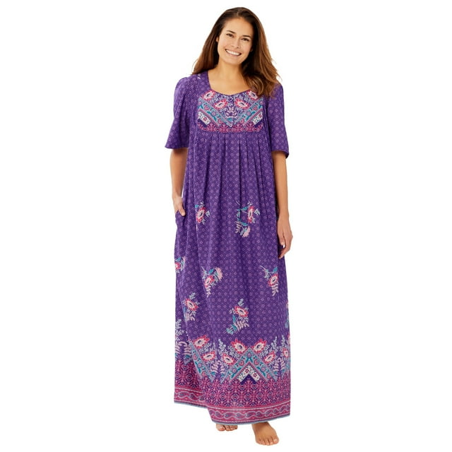 Only Necessities Women's Plus Size Petite Bib Front Lounger - Walmart.com