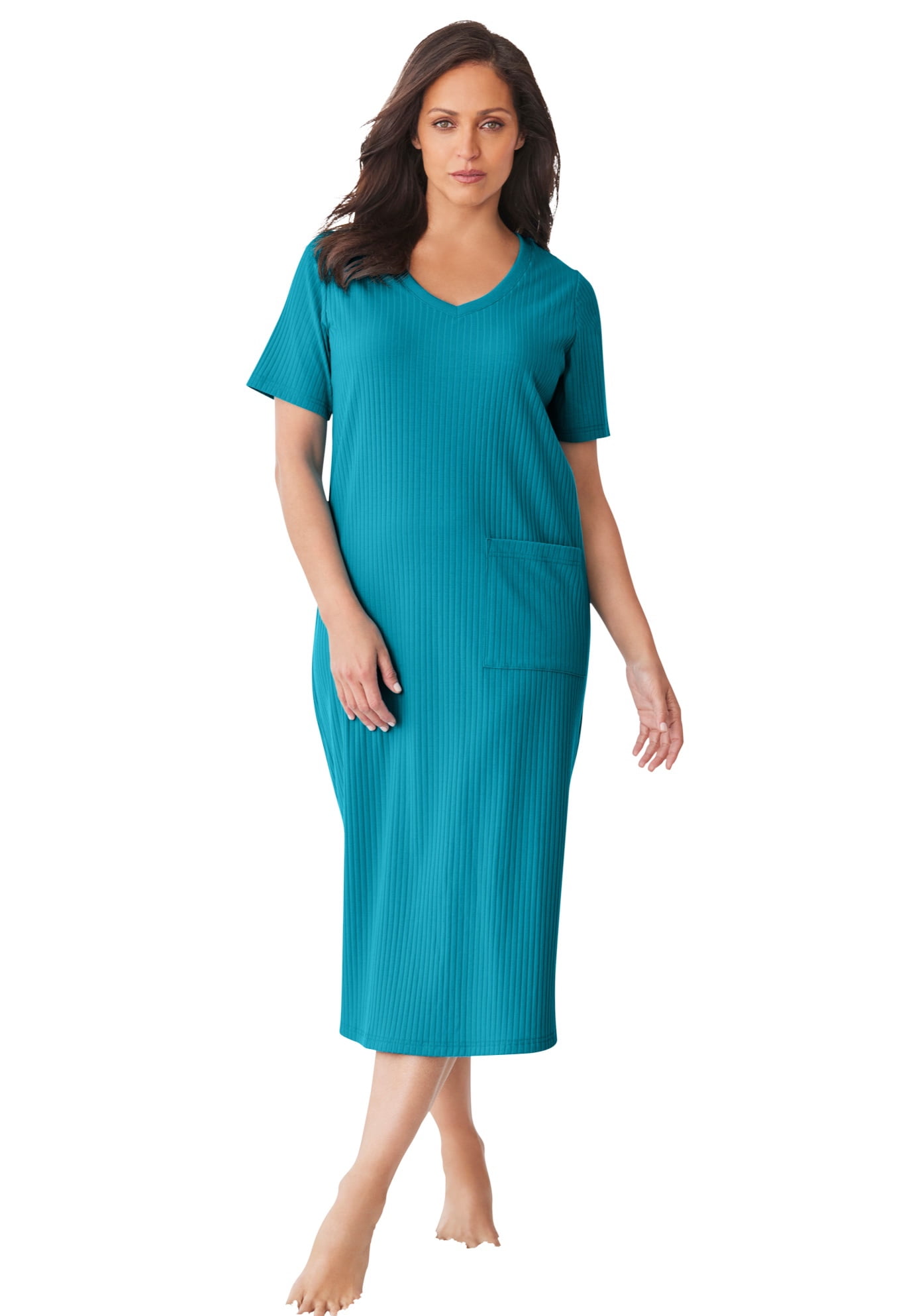Only Necessities Plus Size Ribbed Sleepshirt - Walmart.com