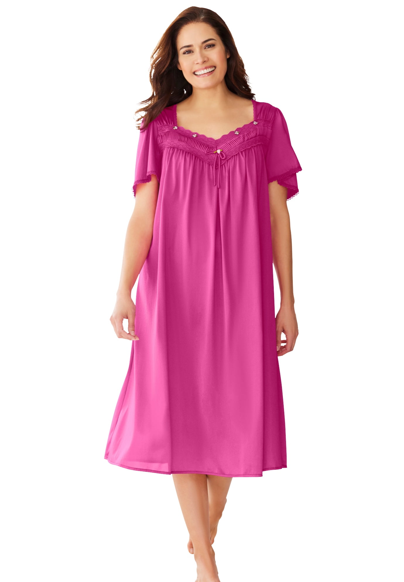 Only Necessities Women's Plus Size Silky 2-Piece PJ Set - Walmart.com