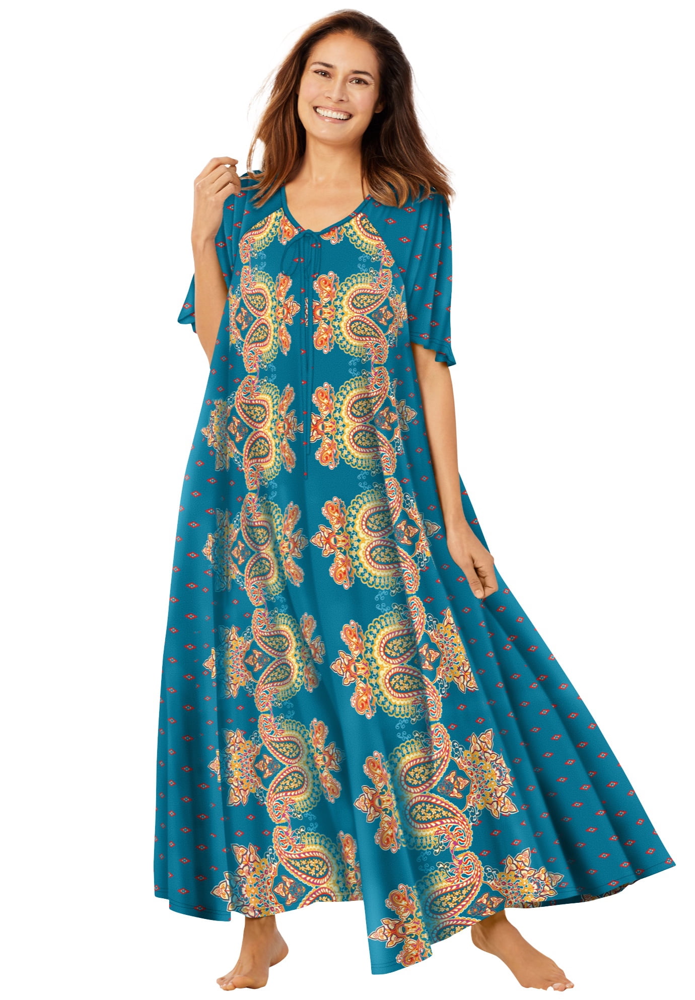 Only Necessities Women's Plus Size Sweeping Printed Lounger - Walmart.com