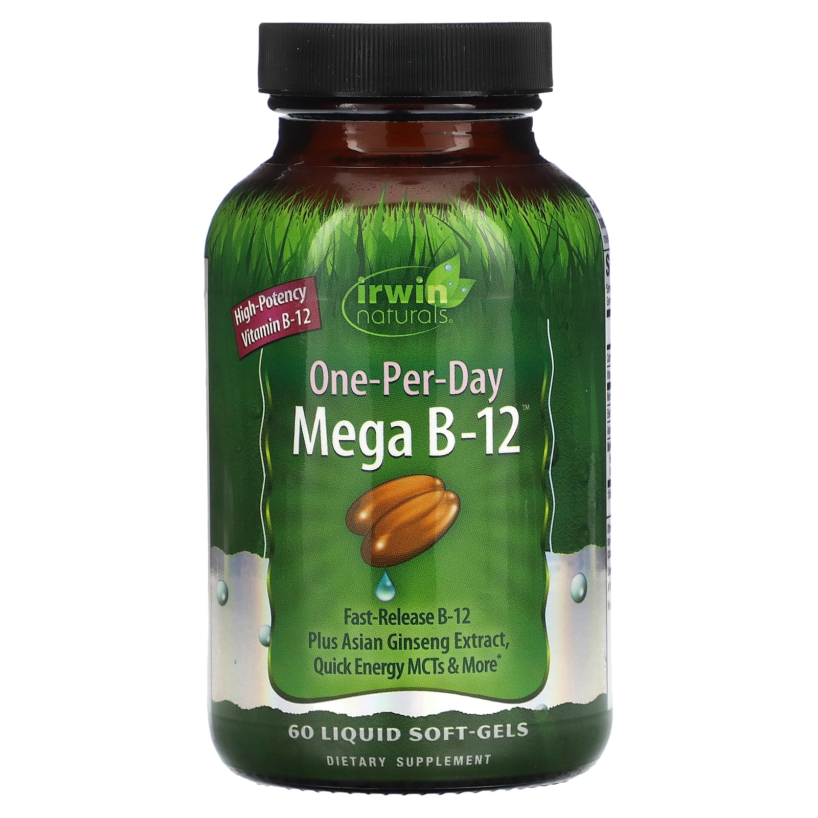 Irwin Naturals One-Per-Day, Mega B-12, 60 Liquid Soft-Gels - Walmart.com