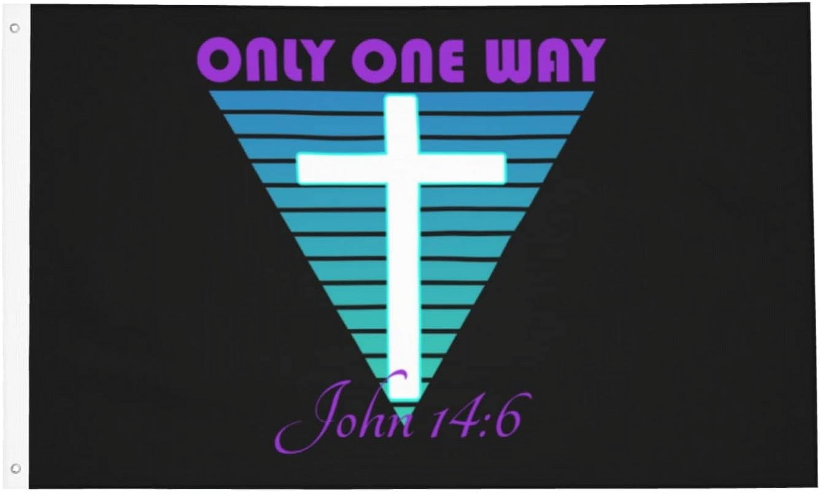 Only One Way Banner With Metal Grommets Double Sided Printed Flag 3x5 ...