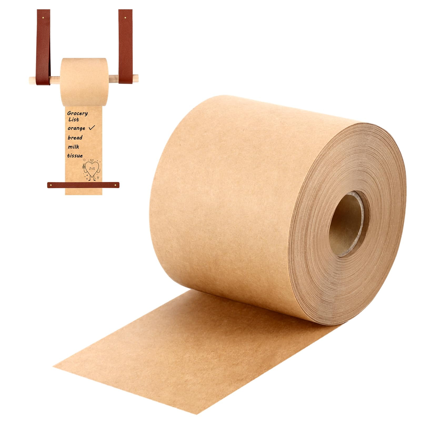 (Only Roll) 3 AIF9 Inch Kraft Note Roll for Wall Mounted Holder Brown ...