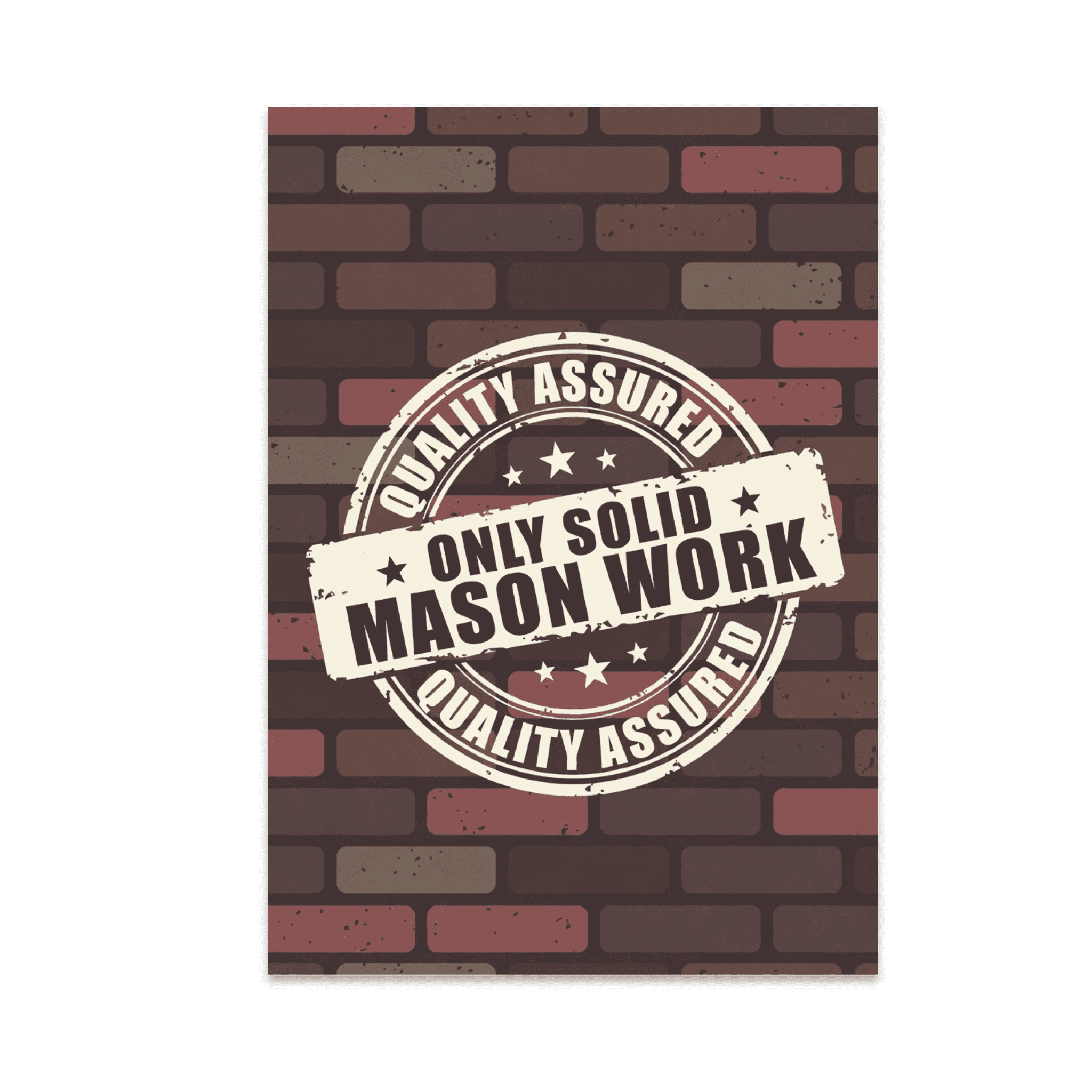 Only Solid Mason Work Art - Home Decor Enthusiast - 13x19 Poster Print ...