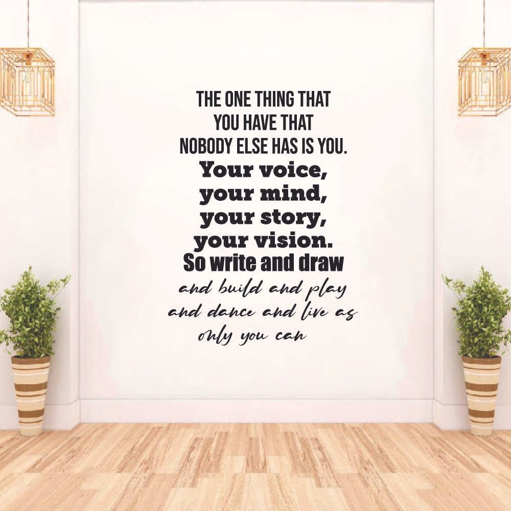 Only You Can Dance Ballet Ballerina Motivation Quote Wall Sticker Art ...