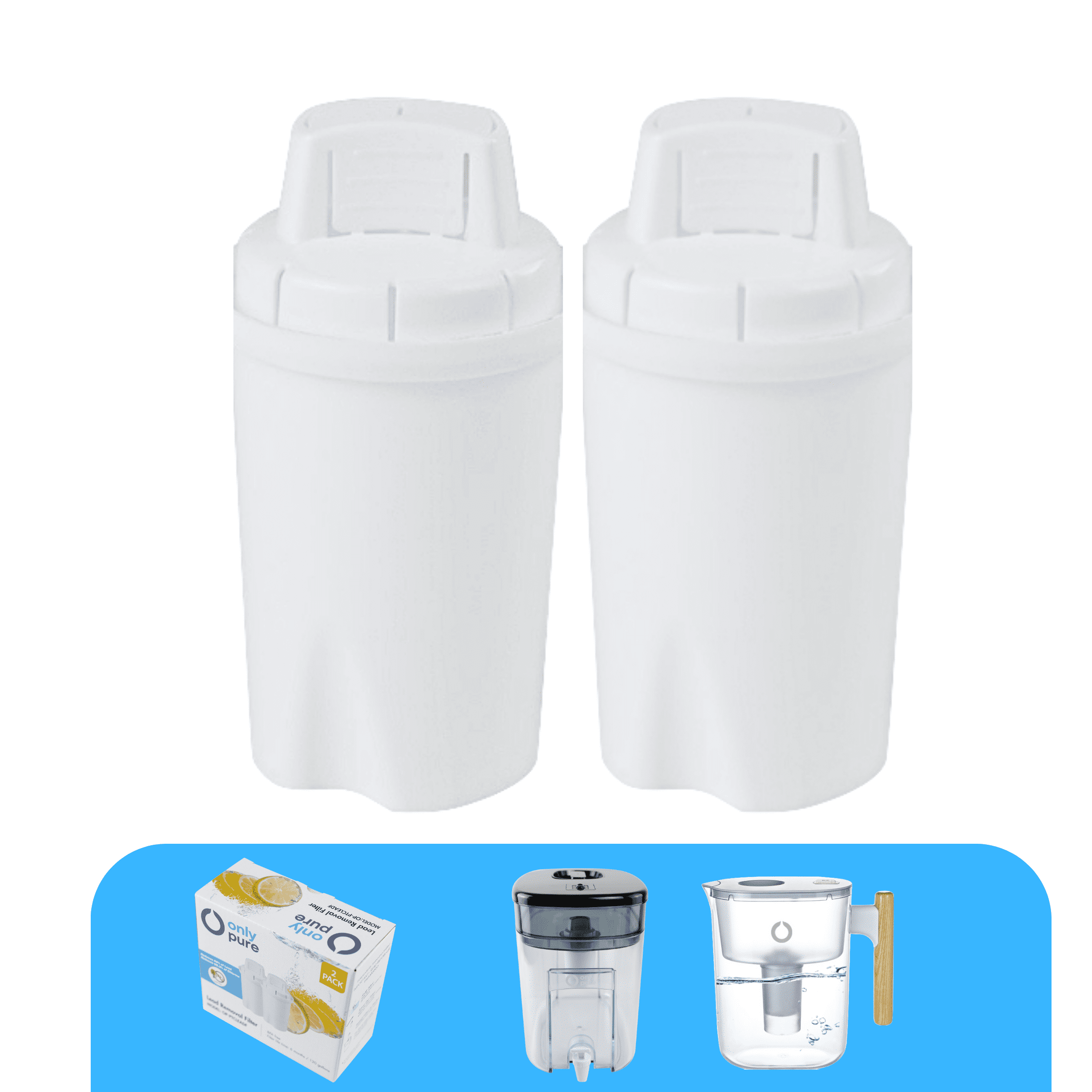 OnlyPure Water Pitcher Replacement Filter/Compatible Brita Long Last ...