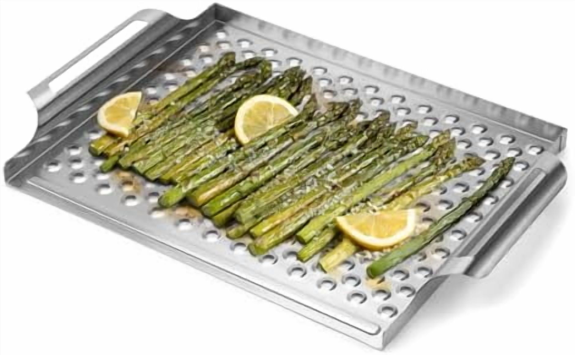 Onlyfire Stainless Steel Grill Pan, Nonstick Grill Topper Grid BBQ Tray ...