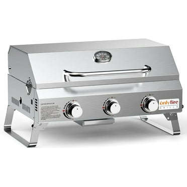 Bestfire Tabletop Gas Grill 2 Burners, 20,000 BTUs Stainless Steel Portable Propane Grill with ...
