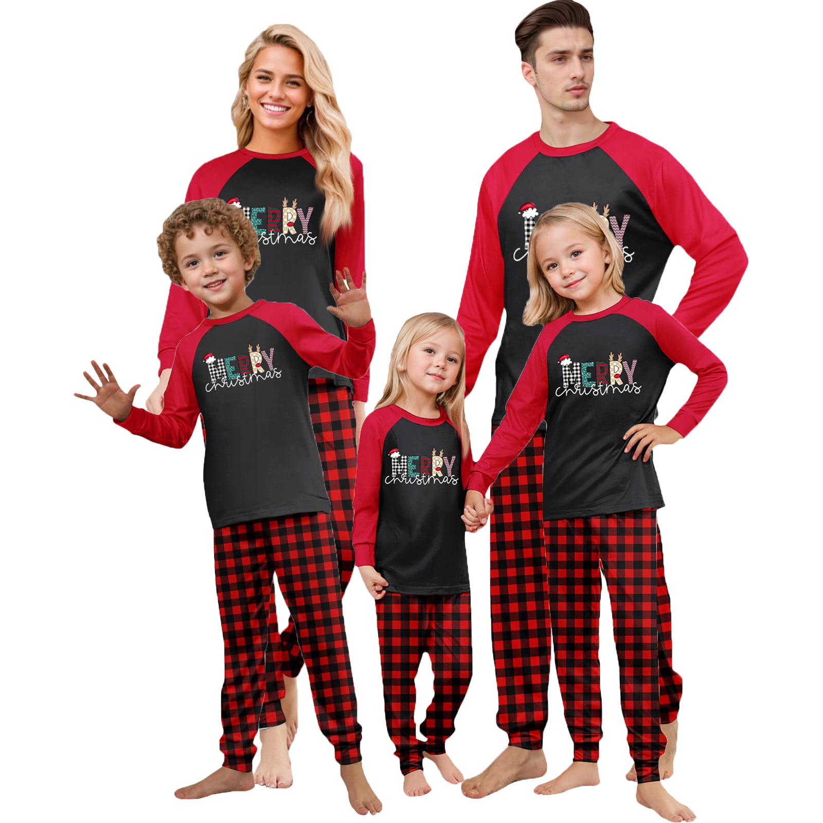 Onlypjs Family Matching Christmas Pajamas Sets – Festive Plaid Holiday ...