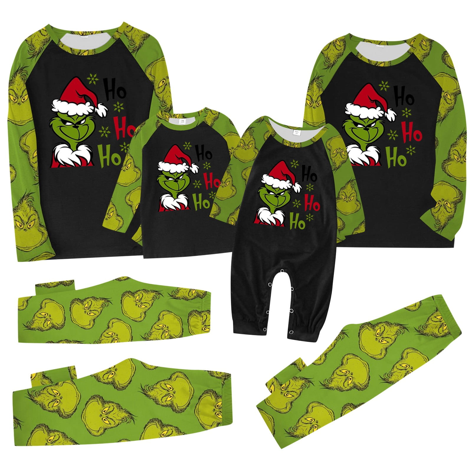 Onlypjs Greench Matching Christmas Pajamas for Family – 2-Piece Holiday ...