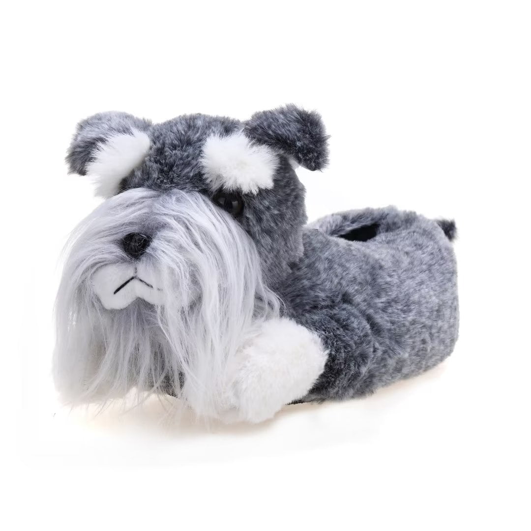 Onmygogo Indoor Fuzzy Winter Animal Dog Puppy Plush Slippers for Women ...