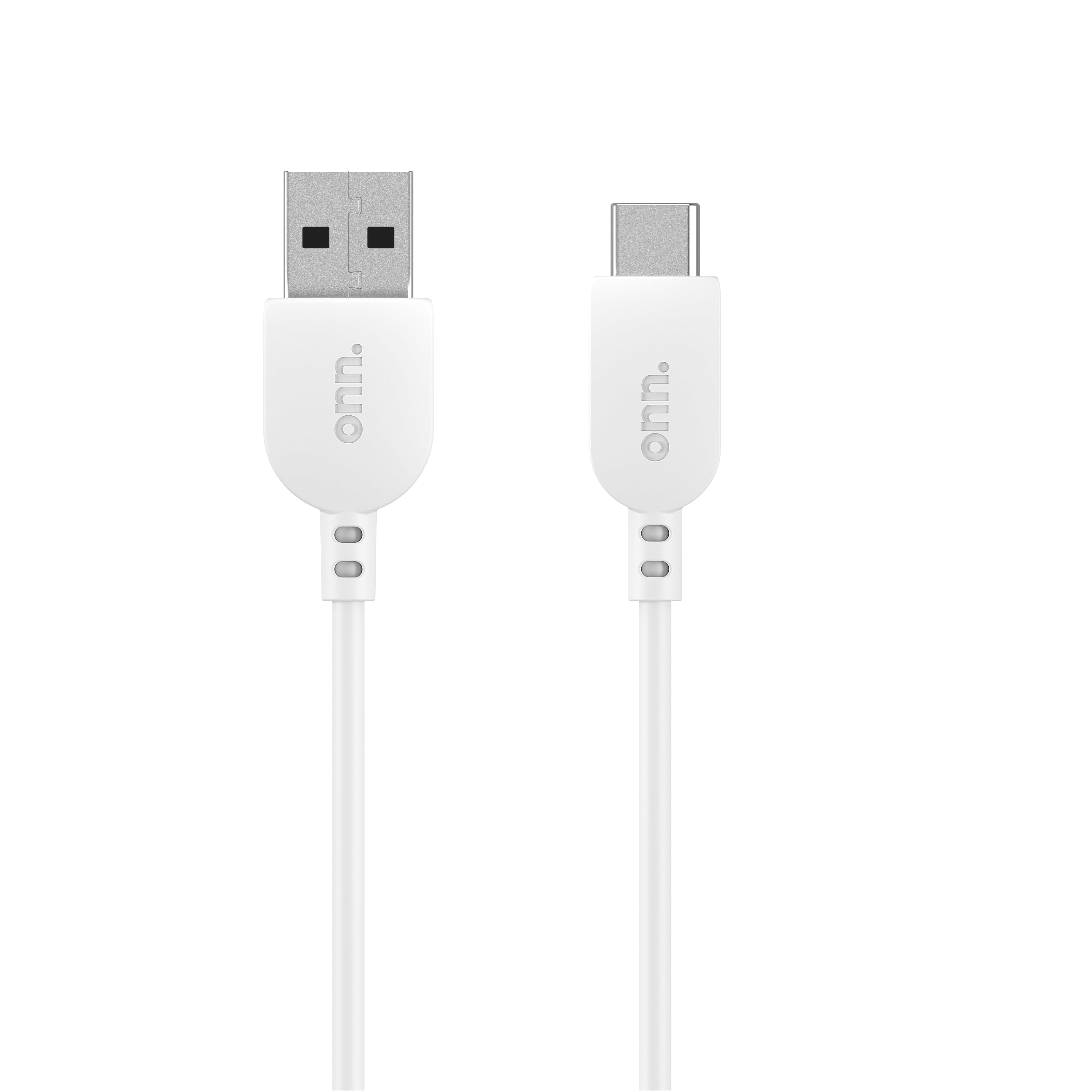 onn 3ft USB-C to USB-A Charging Cable, USB-IF Certified, White ... onn 3ft USB-C to USB-A Charging Cable, USB-IF Certified, White ...