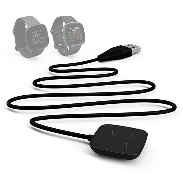 Onn. 3ft. Charging Cable, USB-Charger for Fitbit Versa 3 and Sense ...
