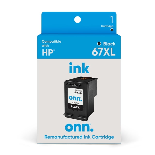 Remanufactured onn. 67XL HP High-Yield Ink Cartridge, Black - Walmart ...