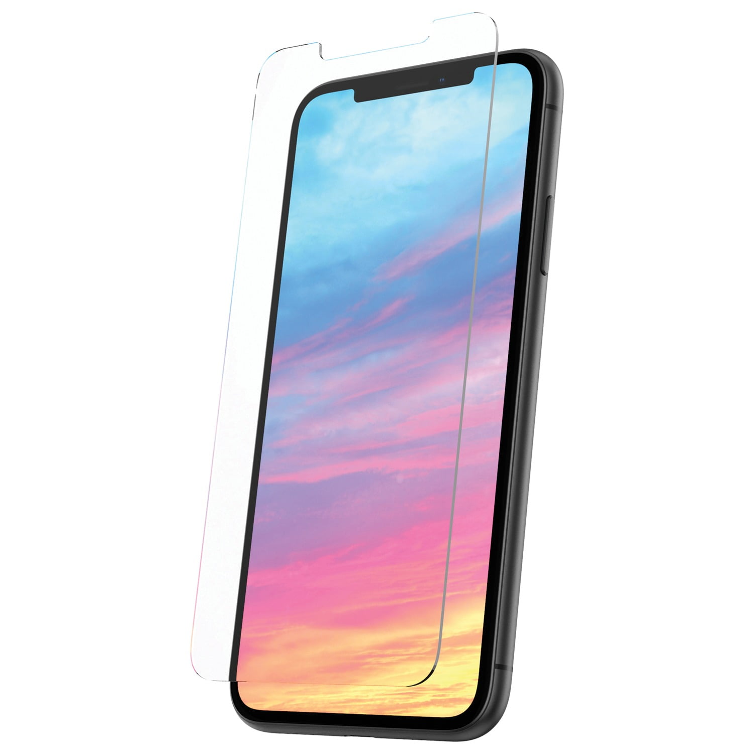 Onn. 9796101 iPhone 11/XR Antimicrobial Glass Screen Protector, Clear ...