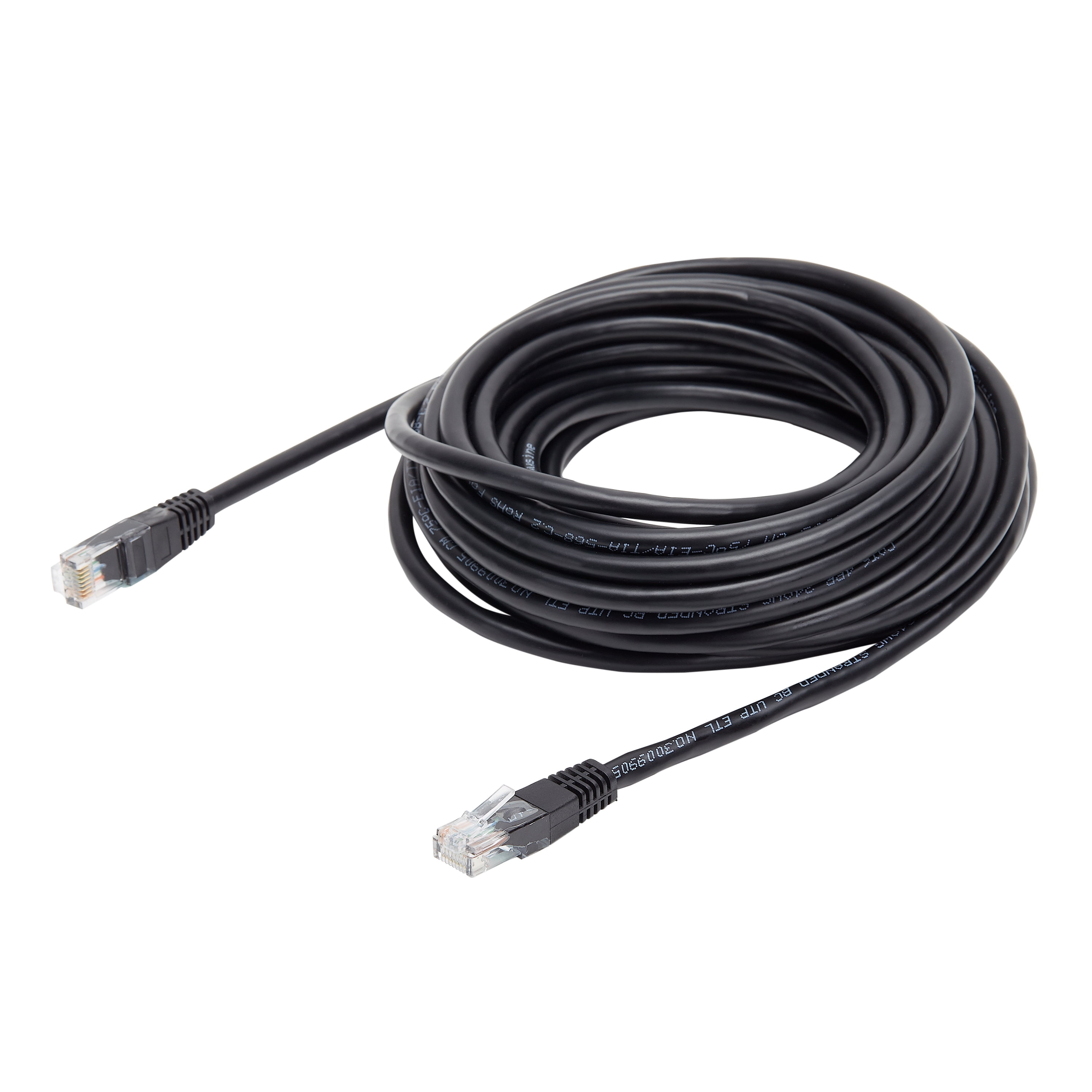 Onn Cat 6 Ethernet Patch Internet Cable, 14', Black, Ethernet Network ...
