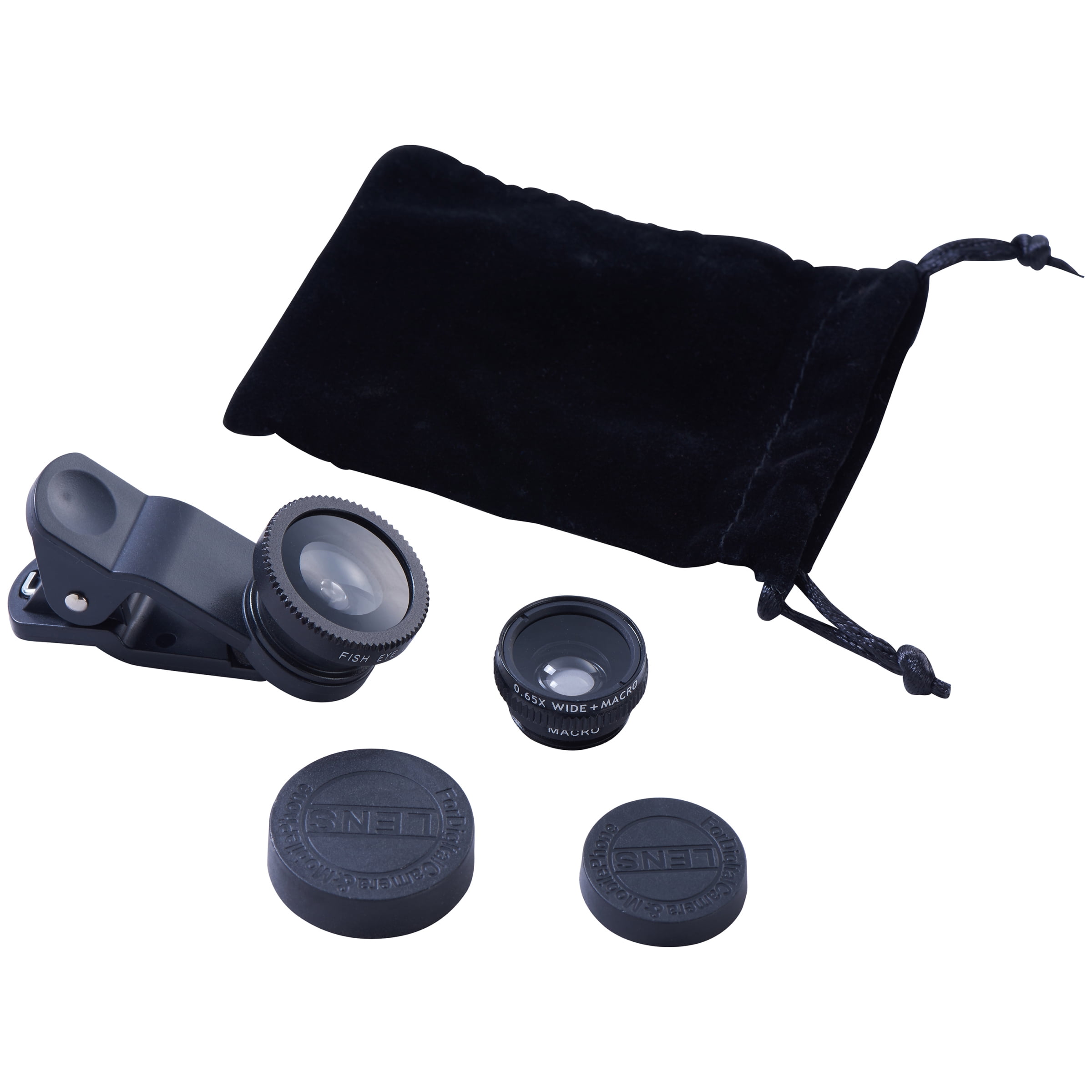 Onn Cell Phone Clip-On 3-in-1 Telephoto Lens Set - Walmart.com