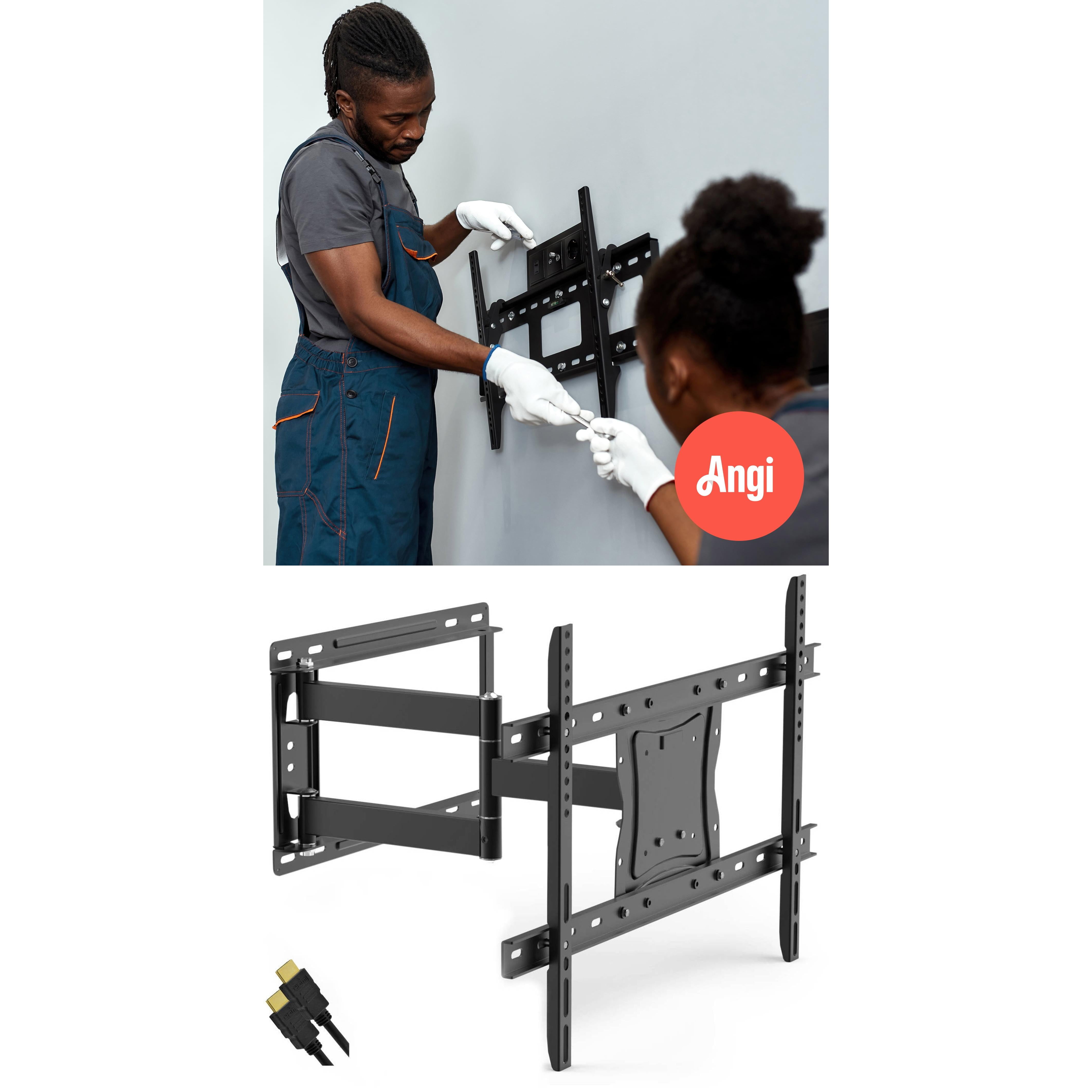 Onn Full-Motion Universal Wall Mount Kit for 19" to 84" with Expert ...