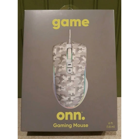 Onn Gaming Mouse With Attached Usb Cable Led Lighting Effects (6 Ft ...